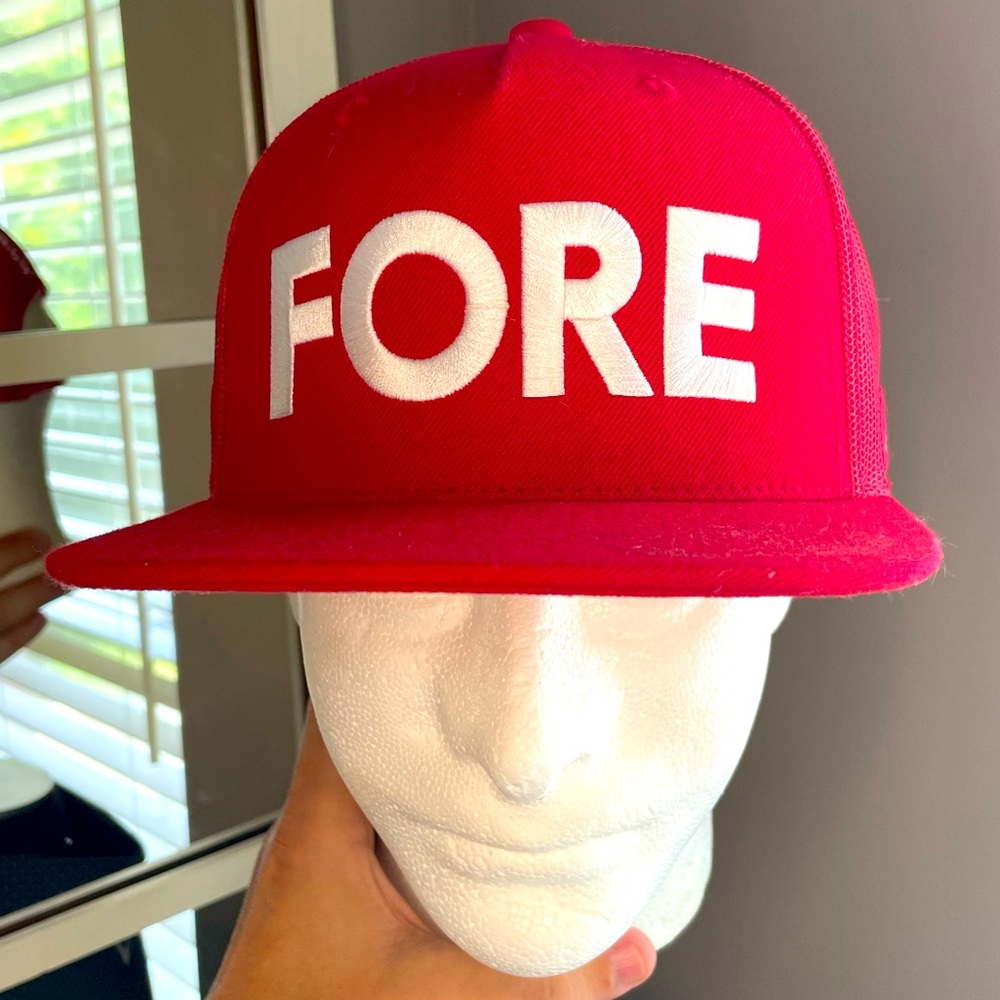 Birds Of Condor “Fore” Red Snapback Hat. - Gem